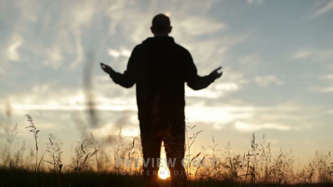 Man Praising Silhouette